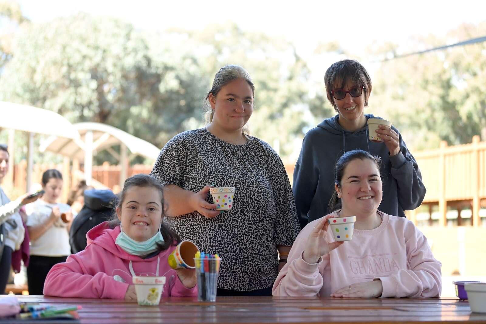 Painting plant pots at KidsTown | Shepparton News