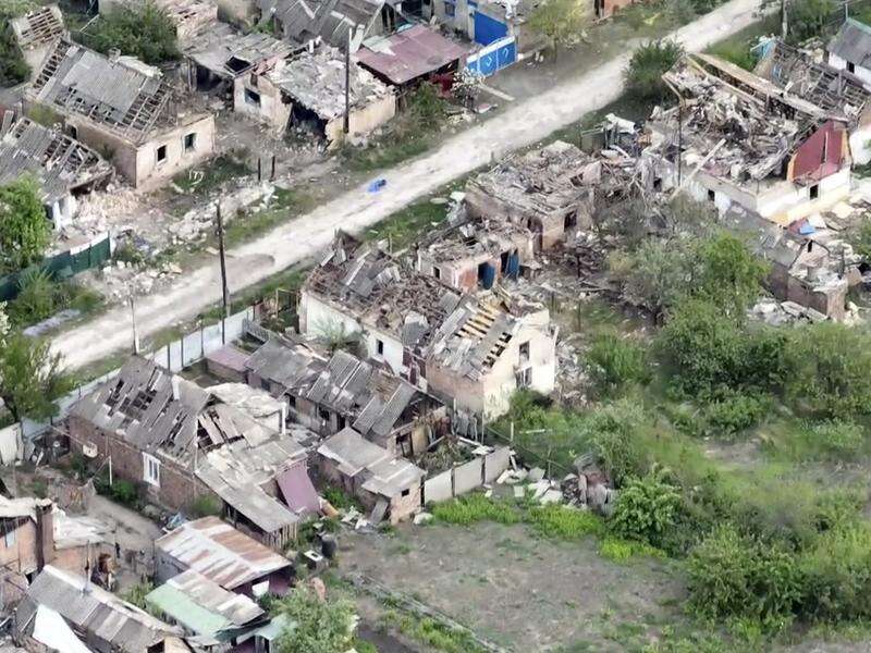 Drone footage shows Ukrainian village battered to ruins | Kyabram Free ...