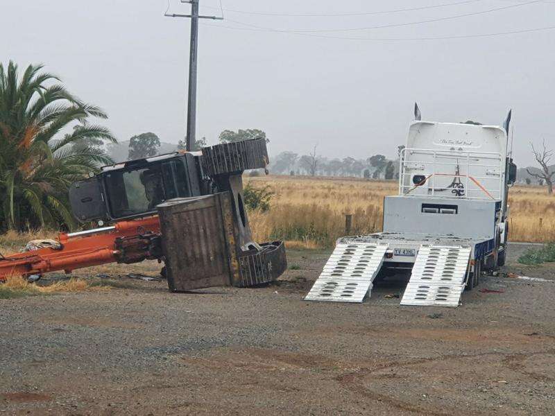 Excavator rollover puts Kyabram farmer in trauma ward | Kyabram Free Press