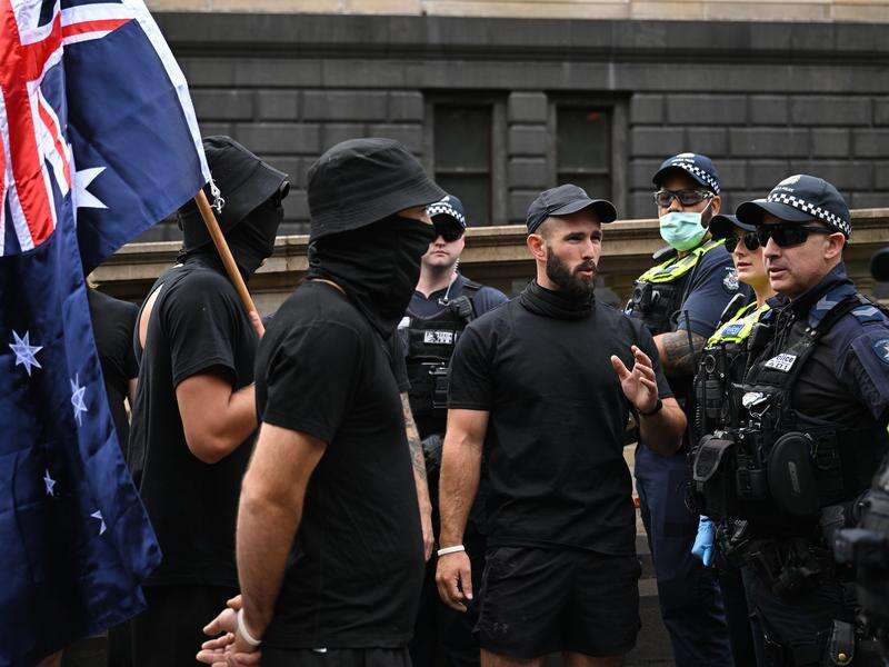 Victoria to explore neo-Nazi crackdown after ugly clash | Kyabram Free ...