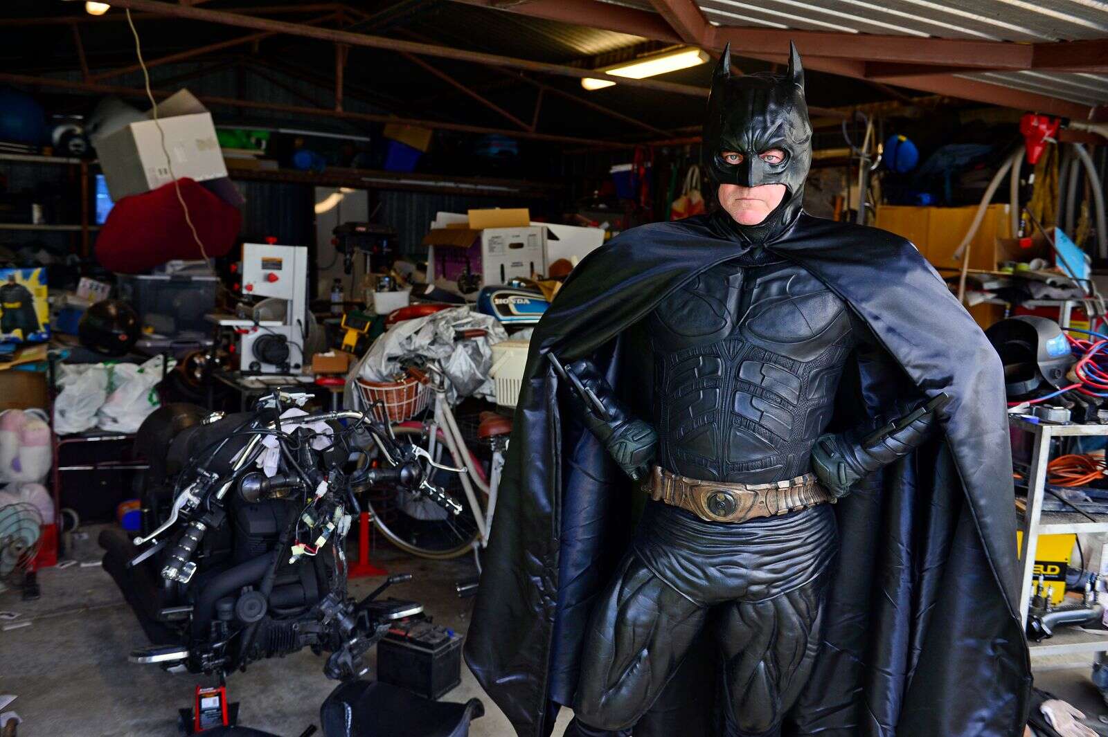 Batman crash lands in Shepparton, needs help to gear up again ...