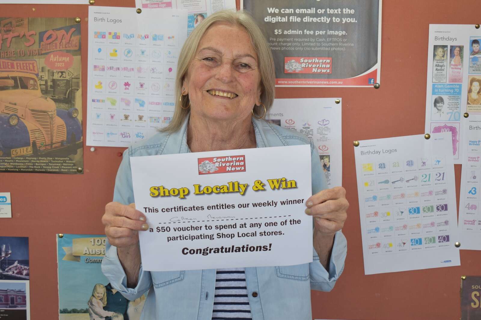 Colleen collects voucher number two | Southern Riverina News