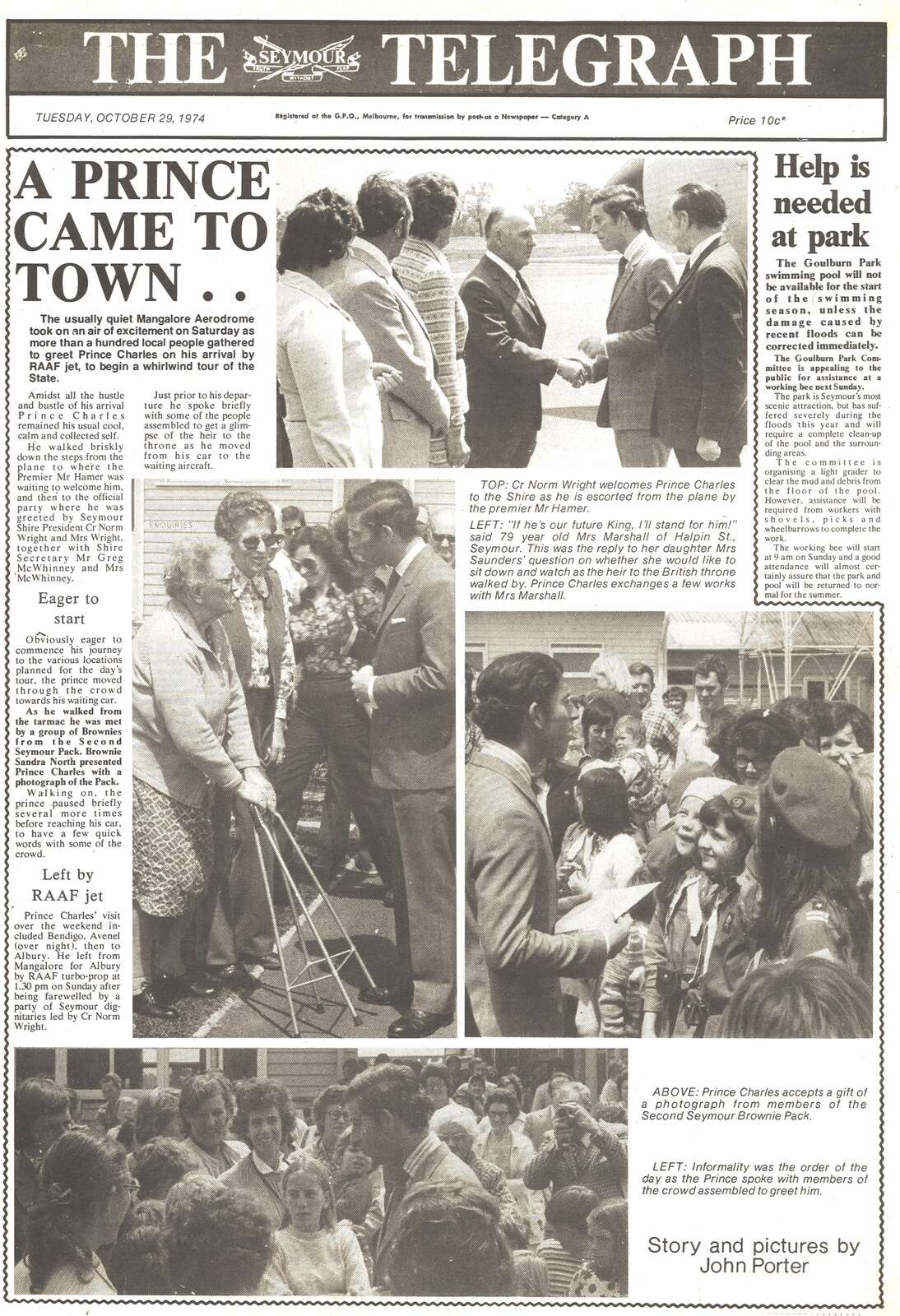 Prince Charles’ visit in 1974 | Dairy News Australia