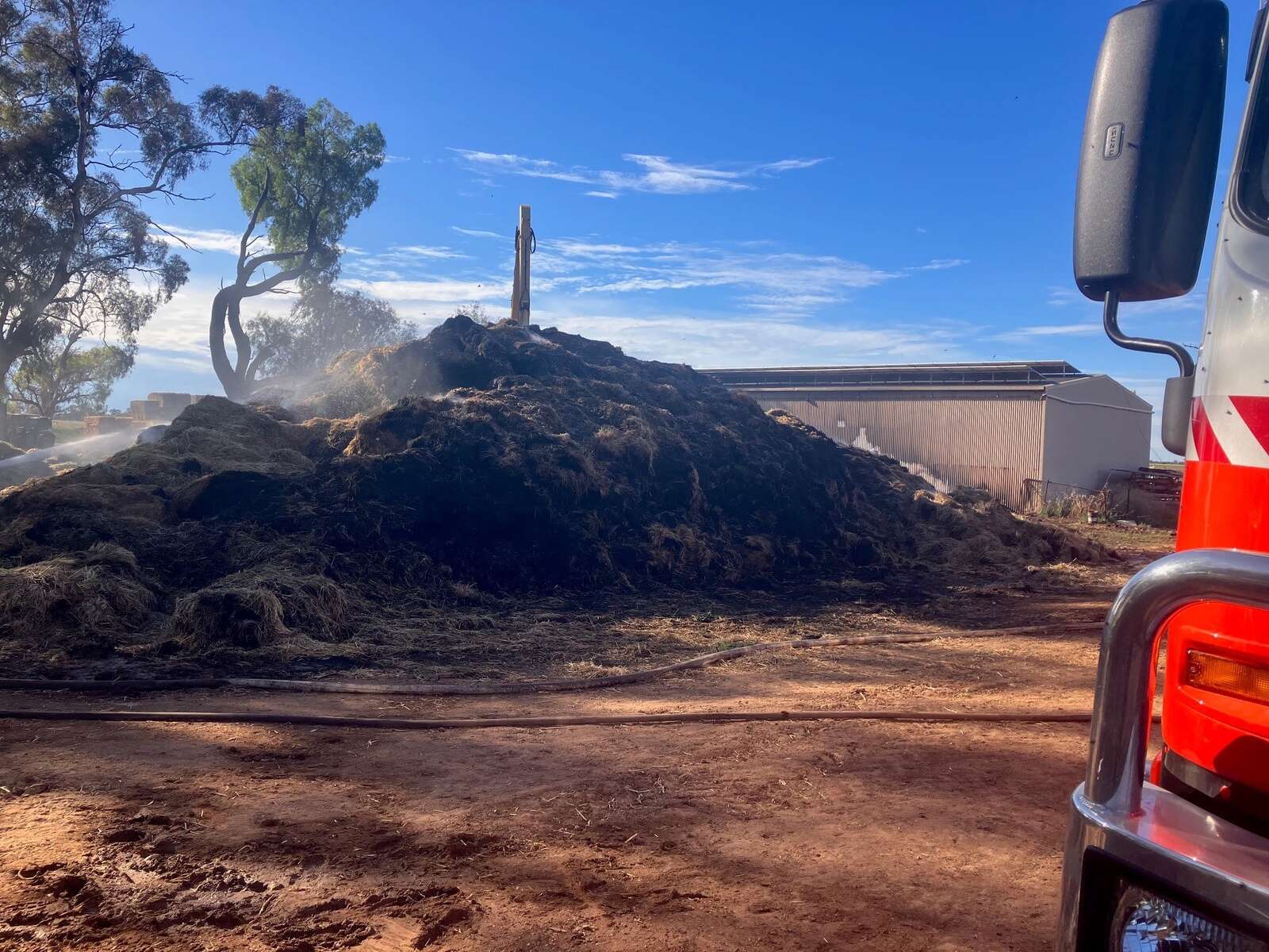 Hay fire smaller than anticipated | Seymour Telegraph