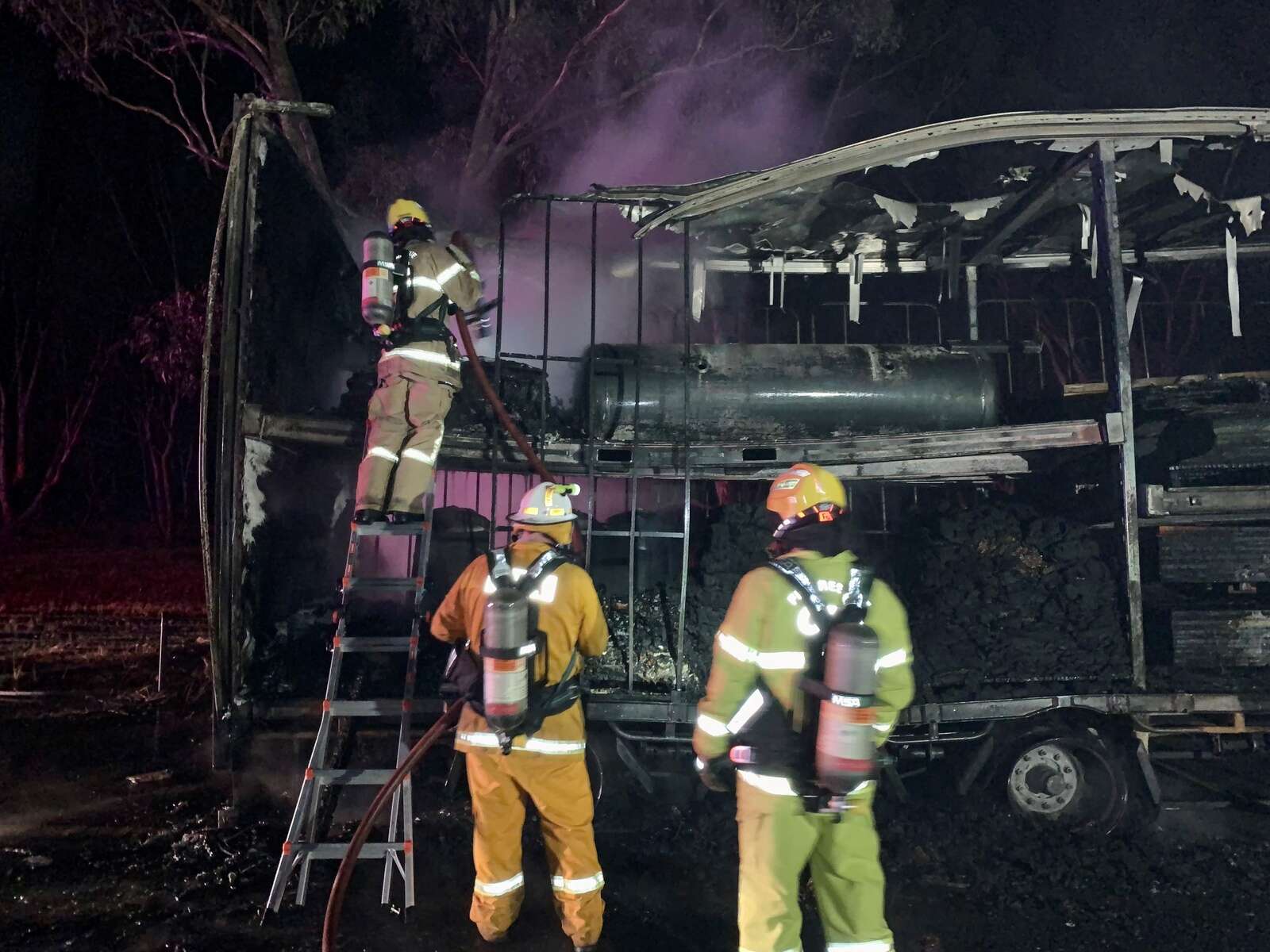 Local CFA crews rush to 3am B-Double fire saving one trailer and prime ...