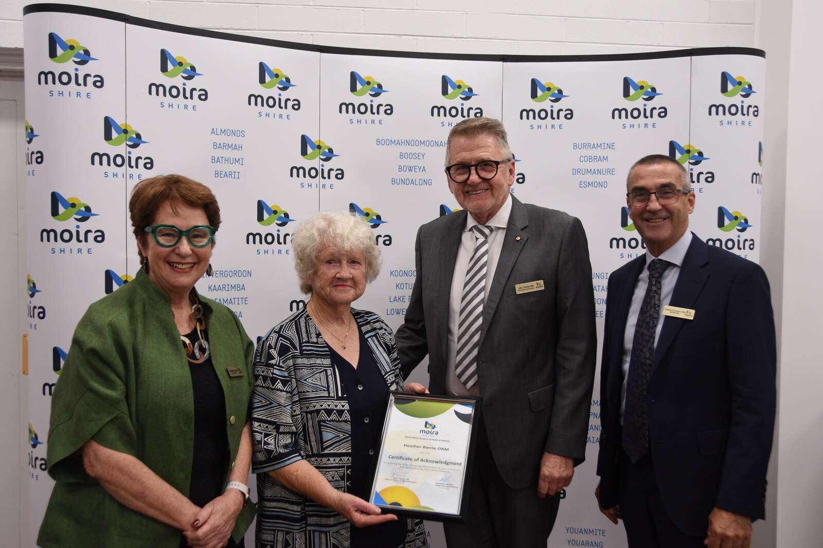 Moira Shire Council honours OAM recipients with shire awards | Corowa ...