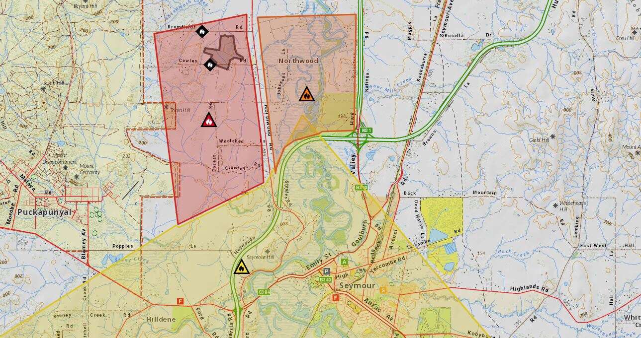 Emergency warning for out-of-control fire near Seymour | Seymour Telegraph