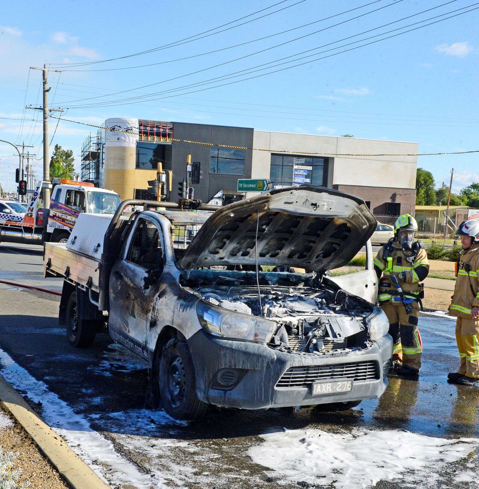 Driver suffers minor burns after explosion causes ute fire | Riverine ...