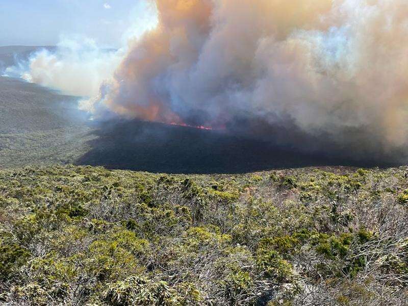 Rain slows fire but risk remains on Bass Strait island | Country News