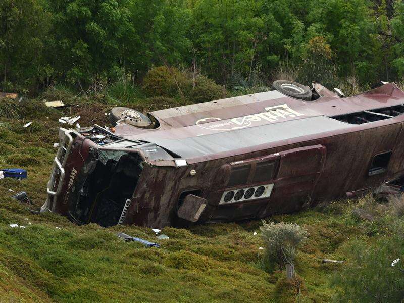 Four seriously injured in bus rollover | Campaspe News