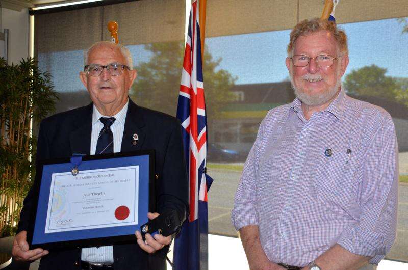 Meritorious Service Medal for Shepparton RSL life member Jack Thewlis ...
