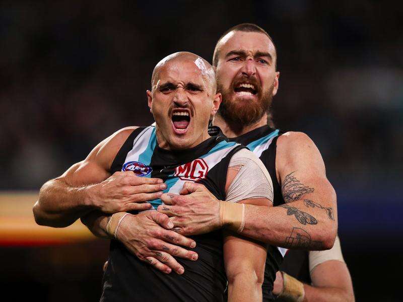 Port Adelaide sink Geelong to climb top of AFL ladder | Riverine Herald