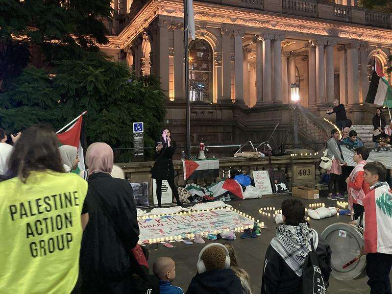 Community holds joint vigil for Gaza and Lebanon | Riverine Herald