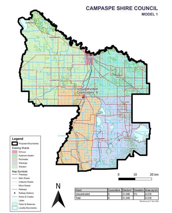 Three models proposed as part of Campaspe Shire electoral structure ...
