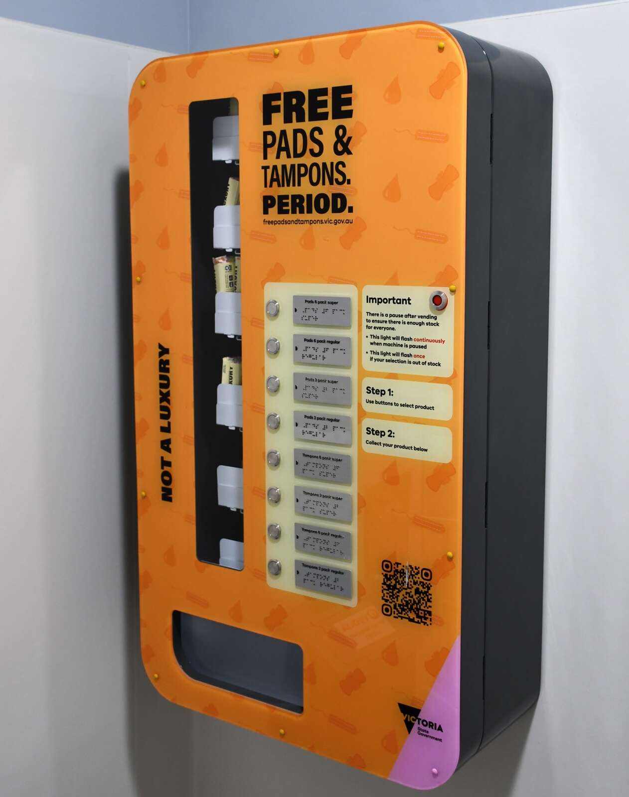 Free pads and tampons. Period. | Riverine Herald