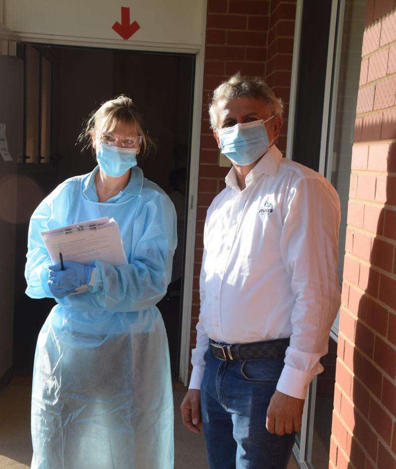 Libro Mustica checks in at COVID-19 clinic | Cobram Courier