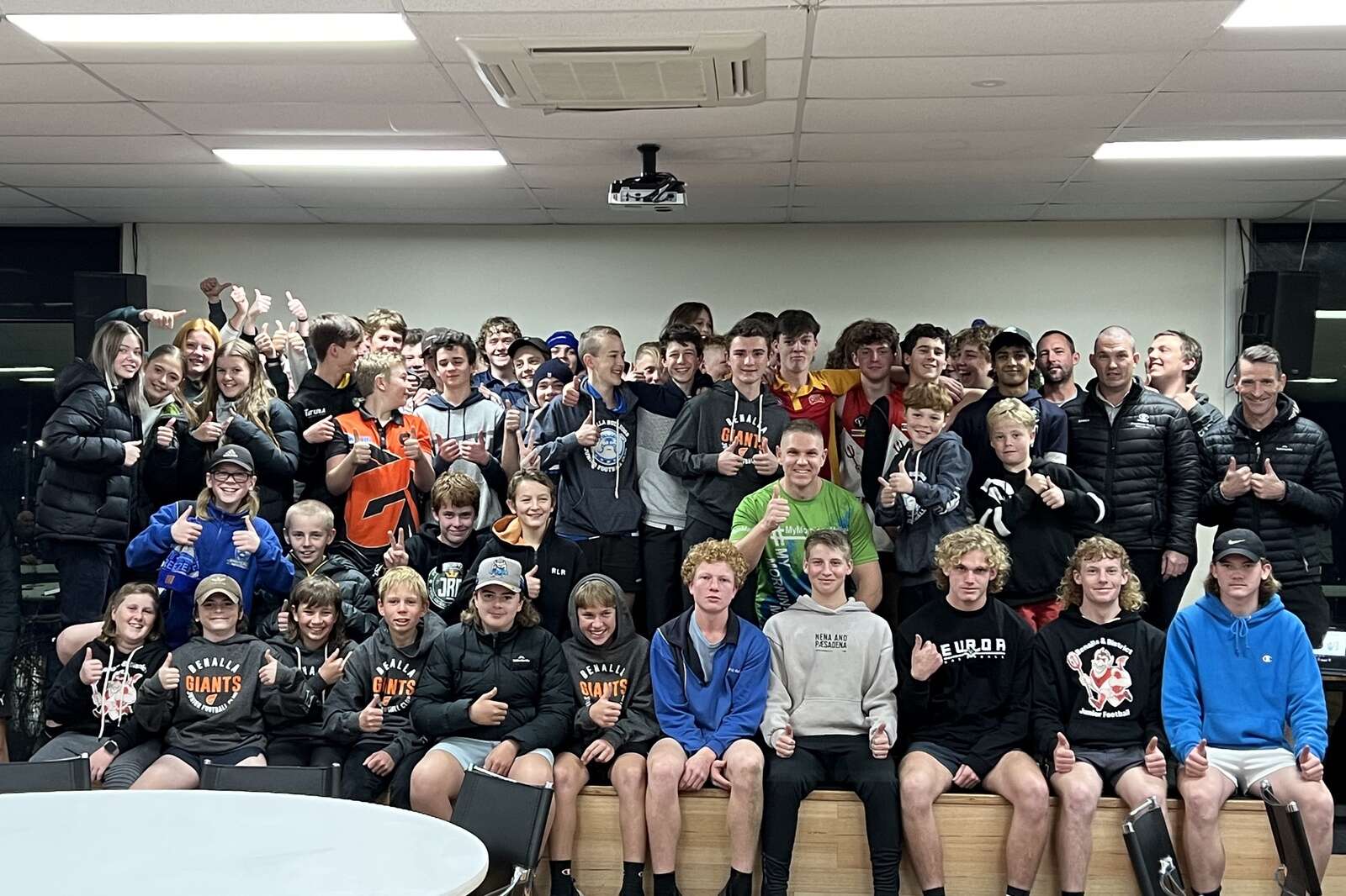 Michael Donehue speaks to junior footy players on mental health, drugs ...