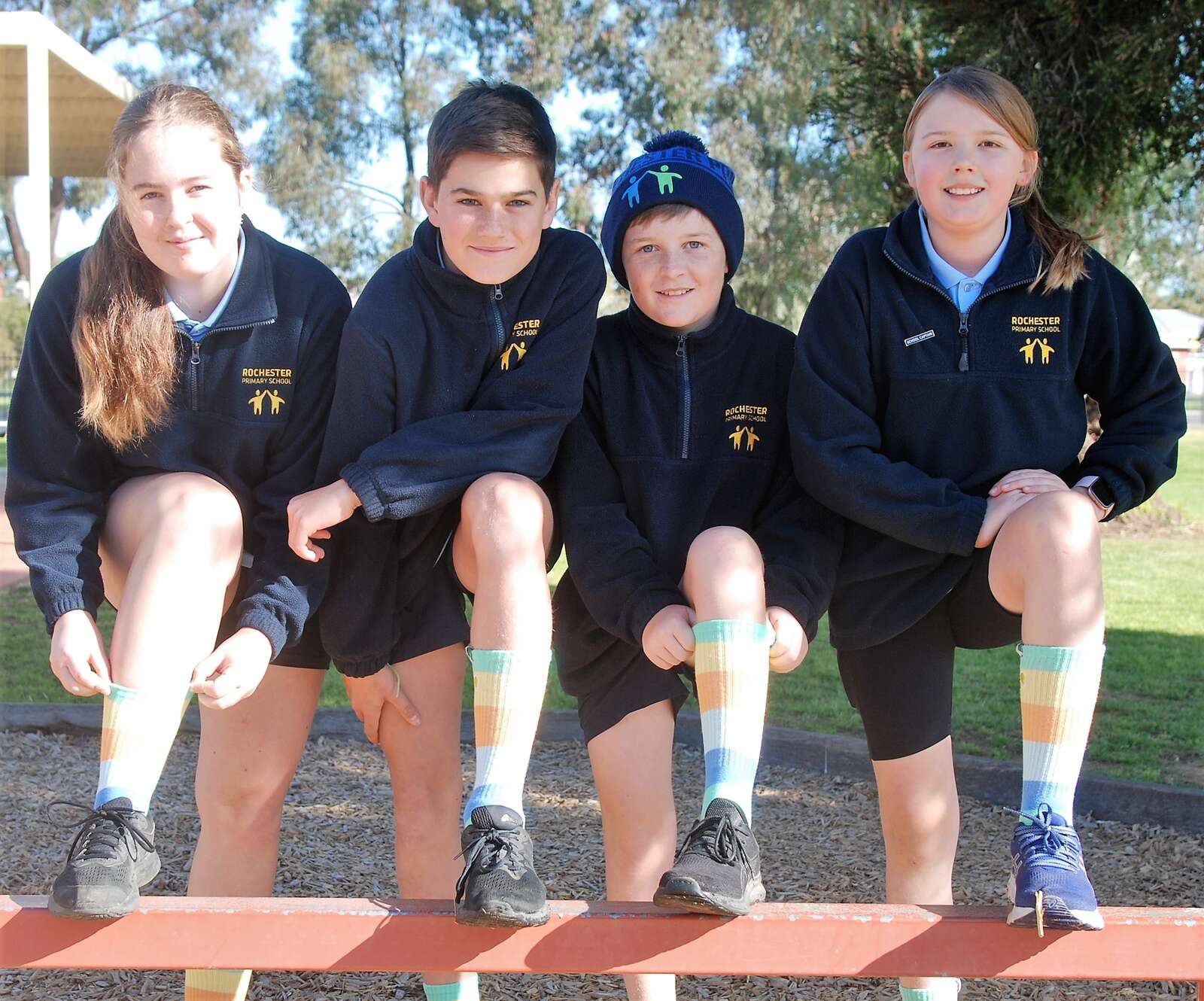 Primary school kids pull up socks for positivity | Shepparton News