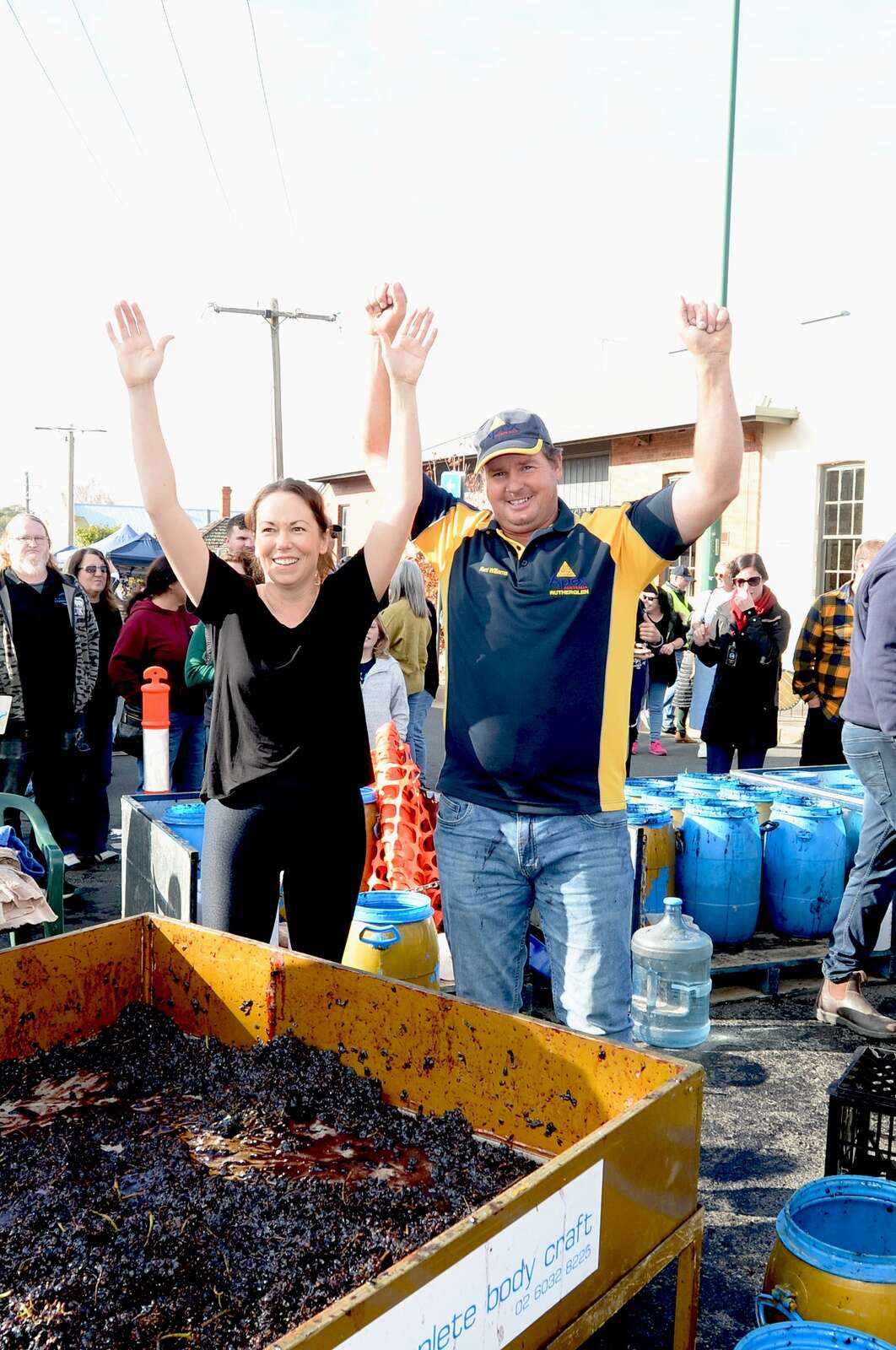 Jaclyn Symes 2024 grape stomp winner | Seymour Telegraph