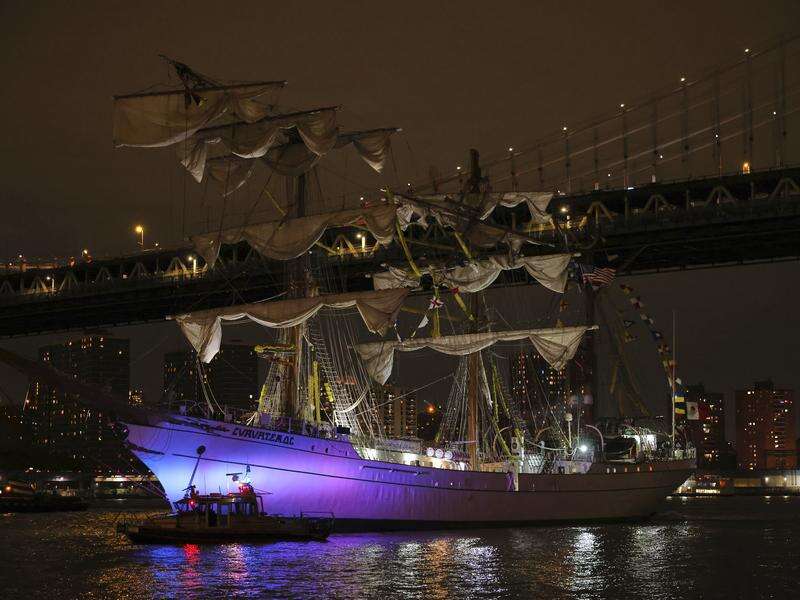Mexican Navy sailing ship crashes into New York bridge | Shepparton News