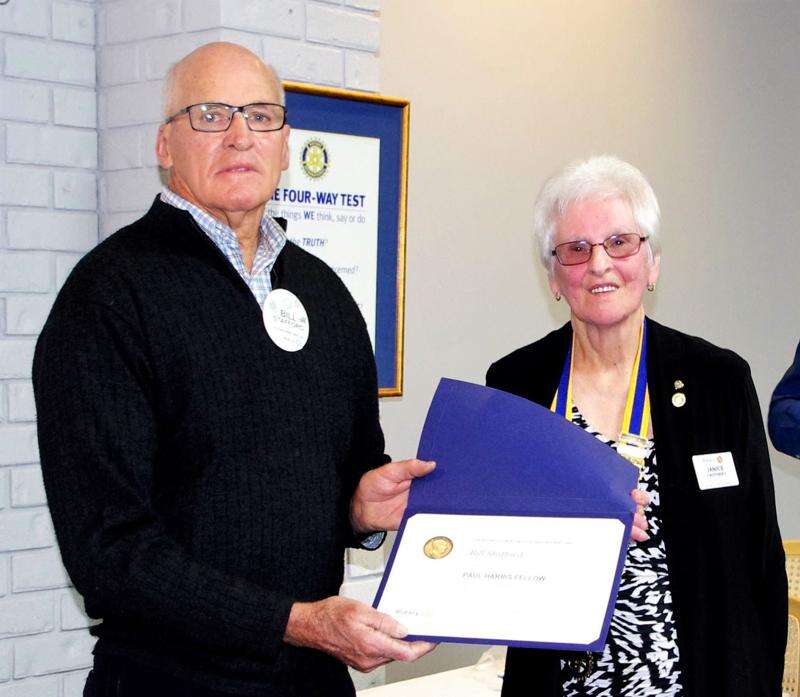Bill Stafford receives Paul Harris Fellowship | Benalla Ensign