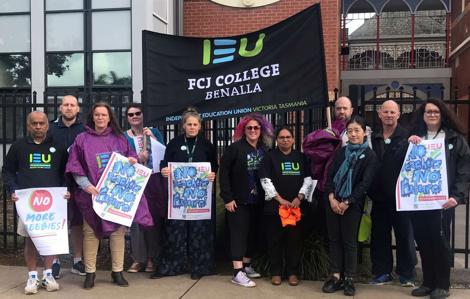 Teachers union protest for better working conditions outside FCJ ...