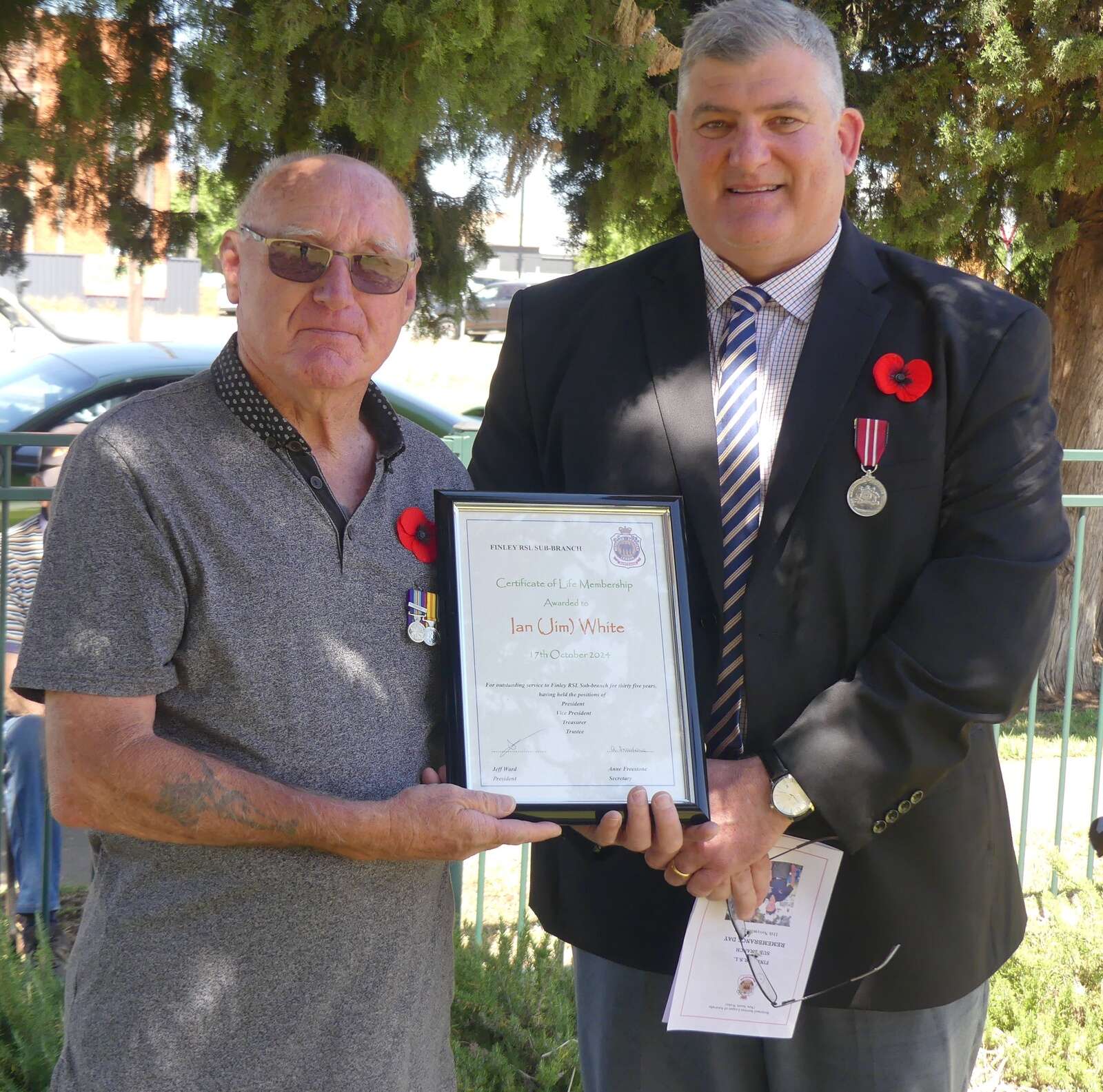 Jim’s service to veterans, community honoured | Dairy News Australia